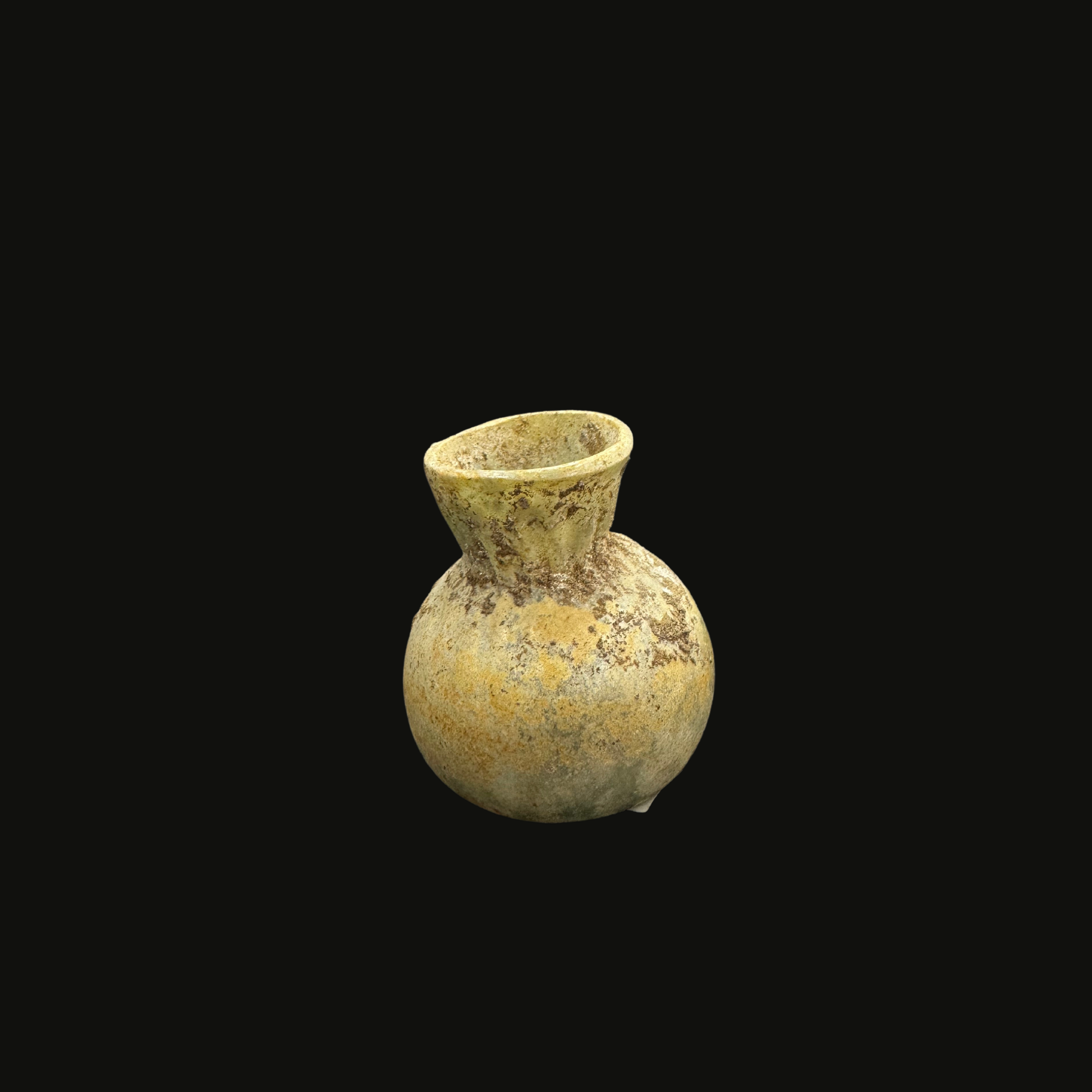 Ancient Roman Glass Anointing Oil Jar - Gezer Israel Artifact – Ancient ...